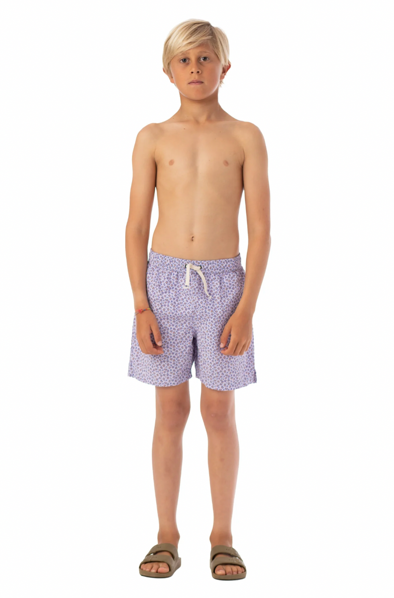 Children's swimsuit, lavender and animal print PIUPIUCHICK - Little Pépites