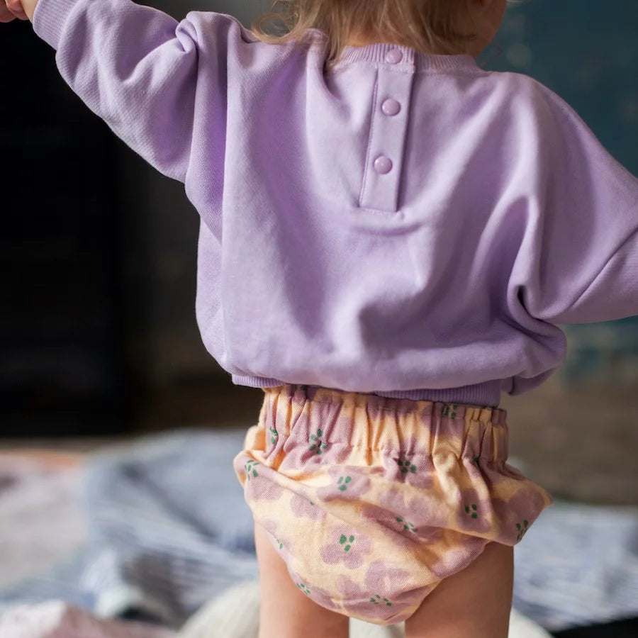 Flora Bold Lavender baby bloomers, APACHES COLLECTIONS - Little Pépites